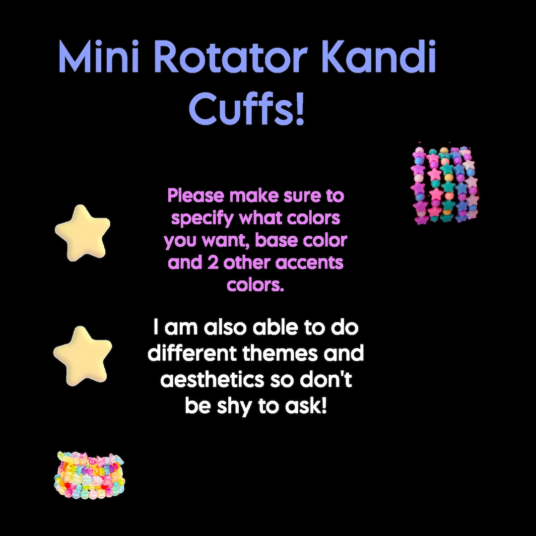 Mini Rotator Kandi Cuff, Cuff, Jewelry, Bracelet, Kandi, Gift ...