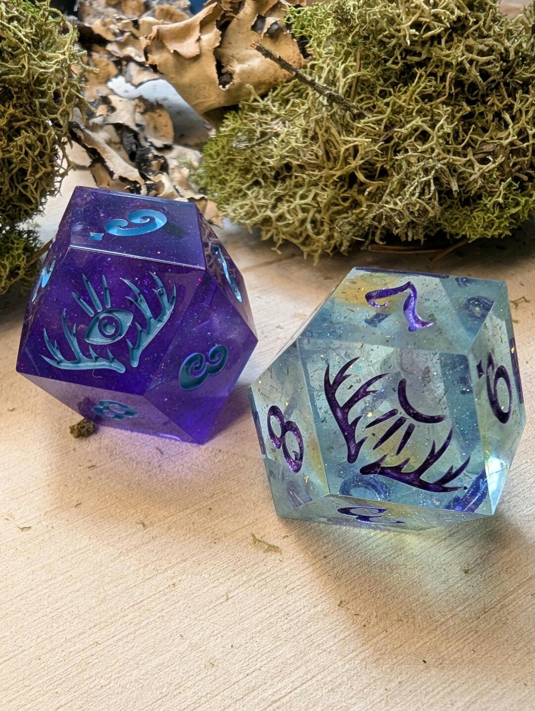 Meneldil - Duality Dice 2d12 Pair, Recycled Resin | TTRPG Dice Dnd Gift ...