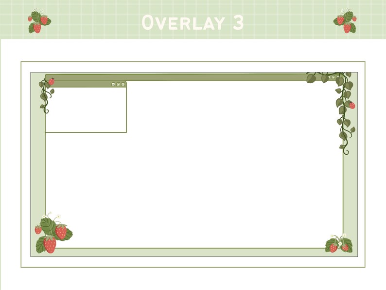 Cottagecore Twitch Overlay Pack with animated scenes - Etsy France