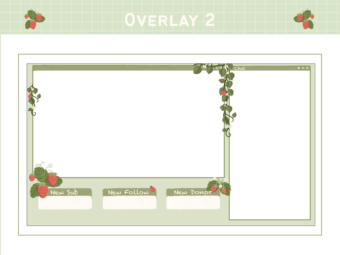 Cottagecore Twitch Overlay Pack with animated scenes - Etsy France