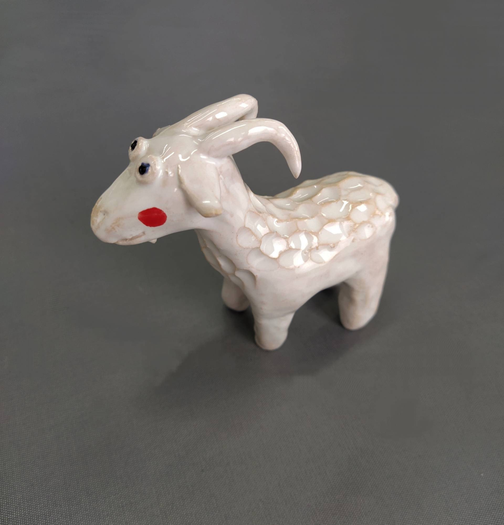 Ceramic Goat Sculpture / Animal Figurine / Handmade Goat / - Etsy
