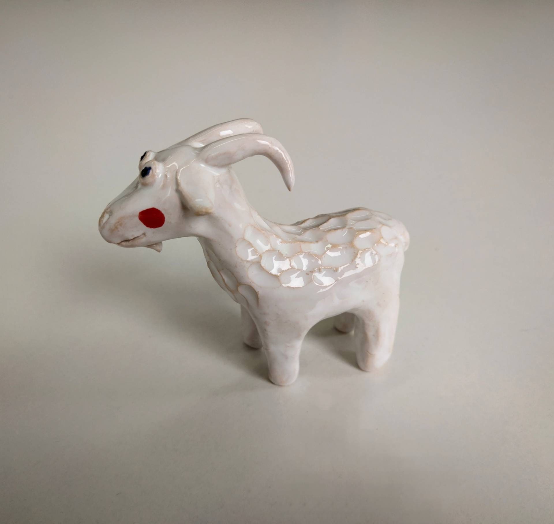 Ceramic Goat Sculpture / Animal Figurine / Handmade Goat / - Etsy