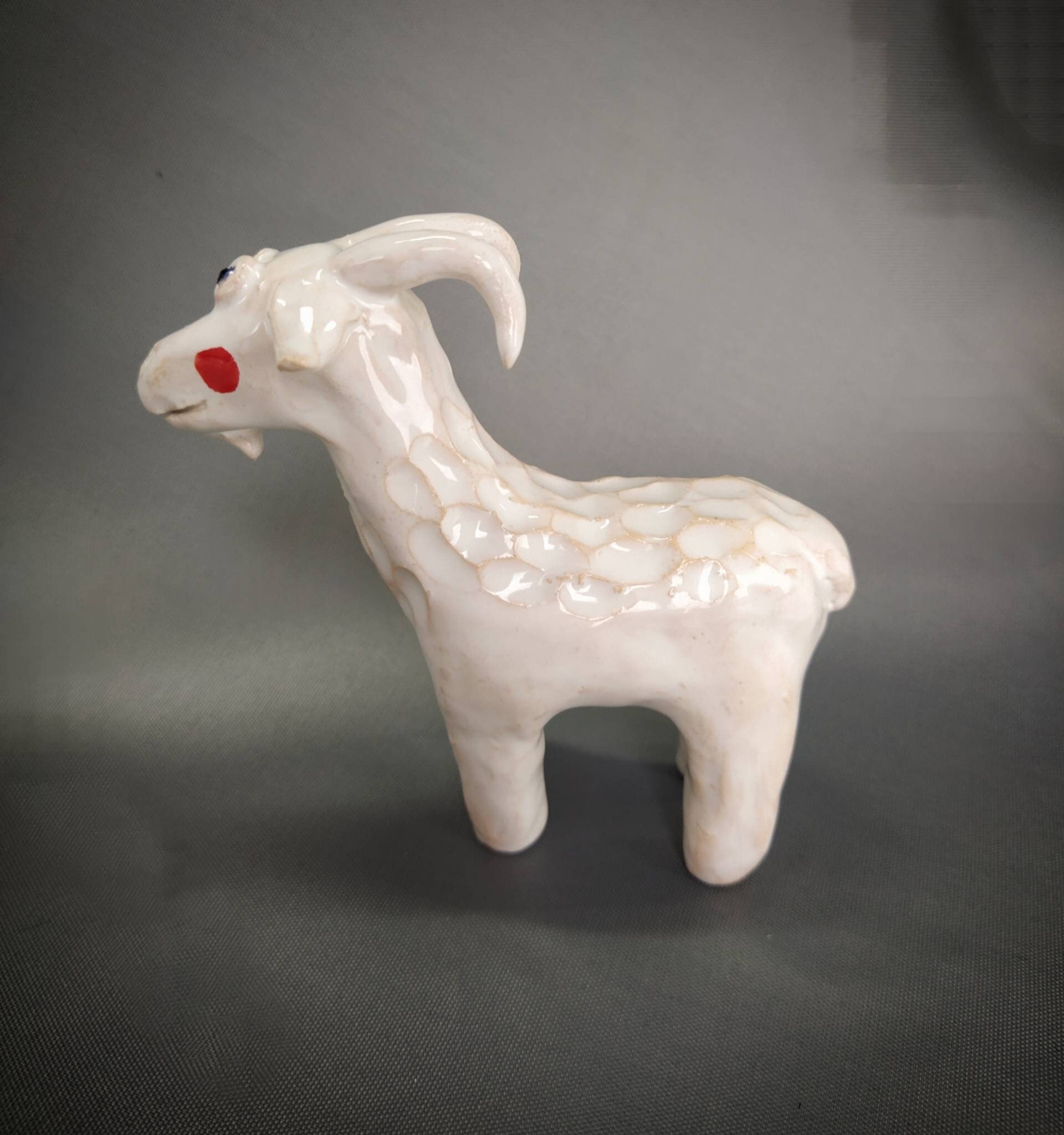 Ceramic Goat Sculpture / Animal Figurine / Handmade Goat / - Etsy
