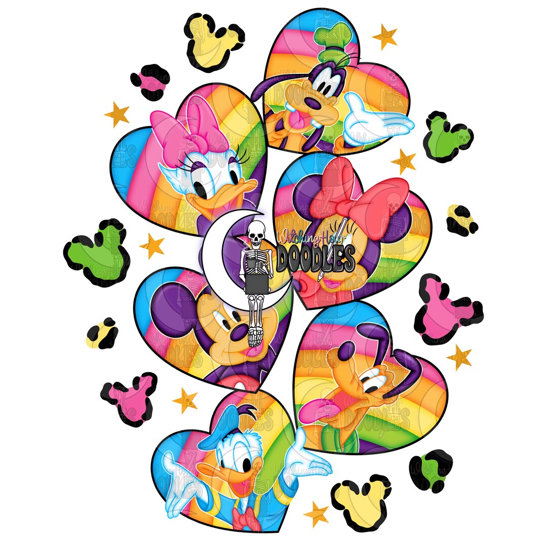 LF Mouse and Friends PNG, 90's Mouse Png, Neon Rainbow Mouse Png ...