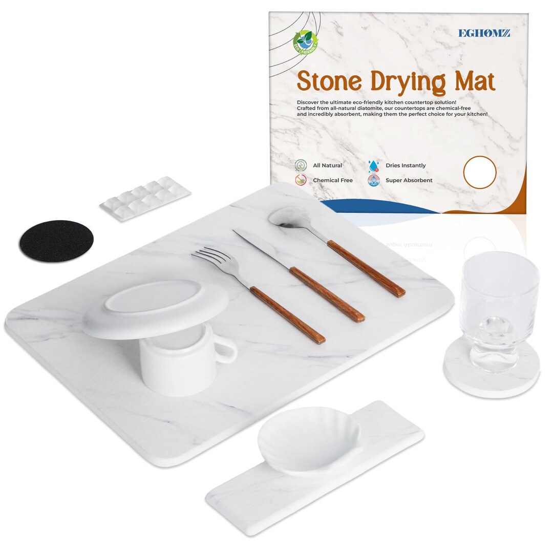 Stone Drying Mat for Kitchen - Quick Drying Stone Mat for Kitchen ...