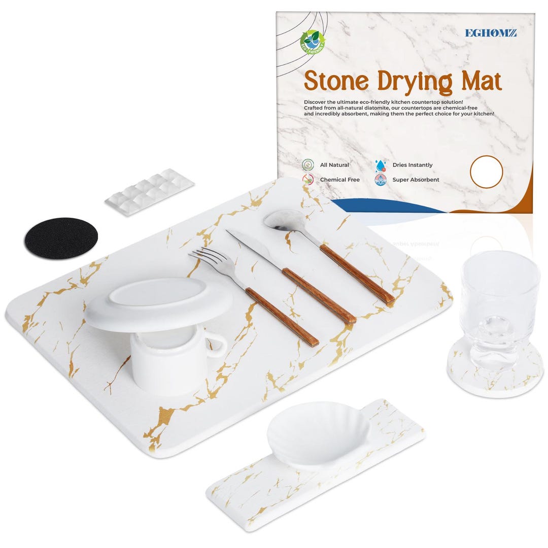 Stone Drying Mat for Kitchen - Quick Drying Stone Mat for Kitchen ...