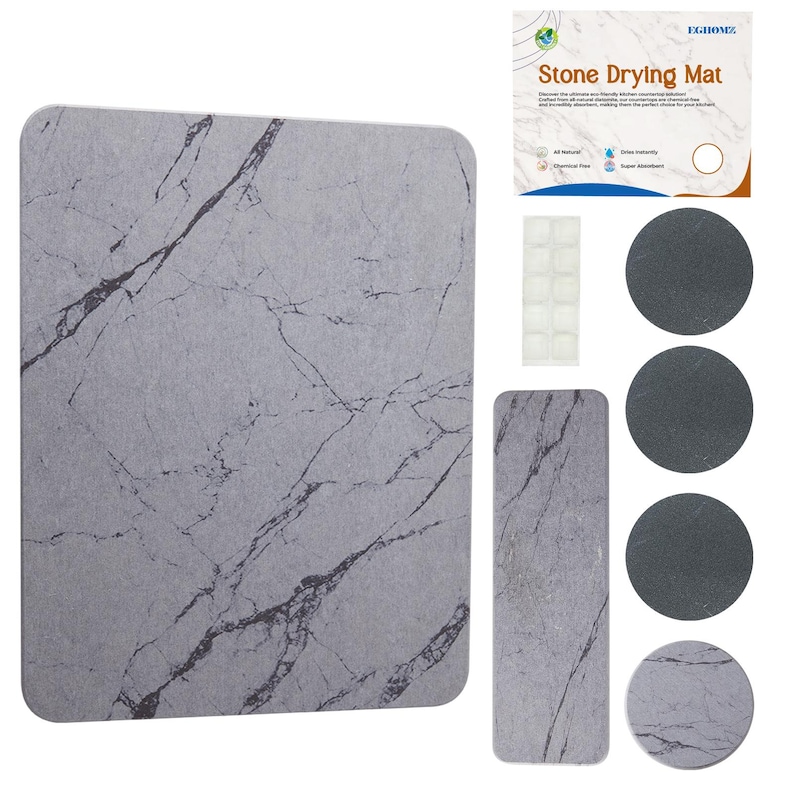 Stone Drying Mat for Kitchen - Quick Drying Stone Mat for Kitchen ...