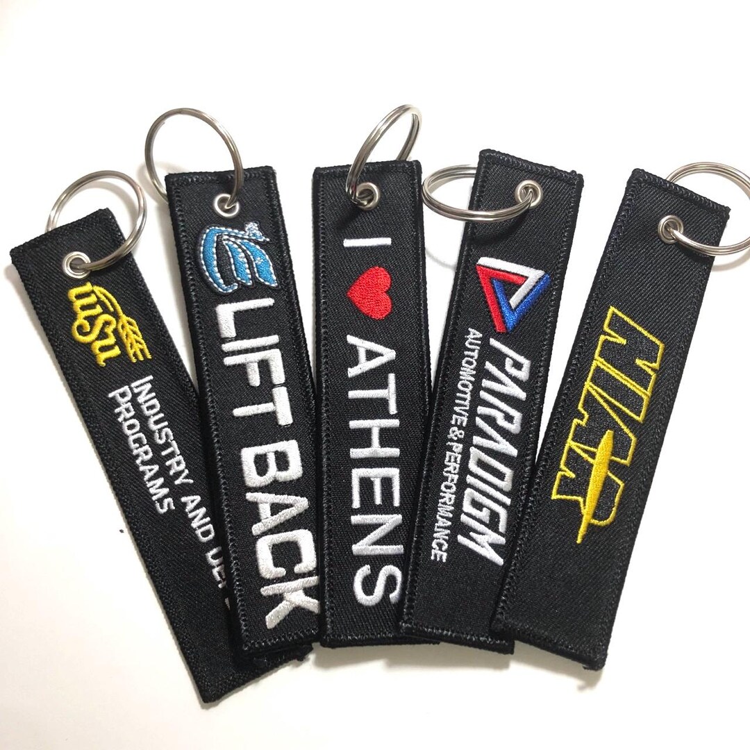 Personalised Key Rings Custom Tactical Name Biker Keys, Jet Tag ...