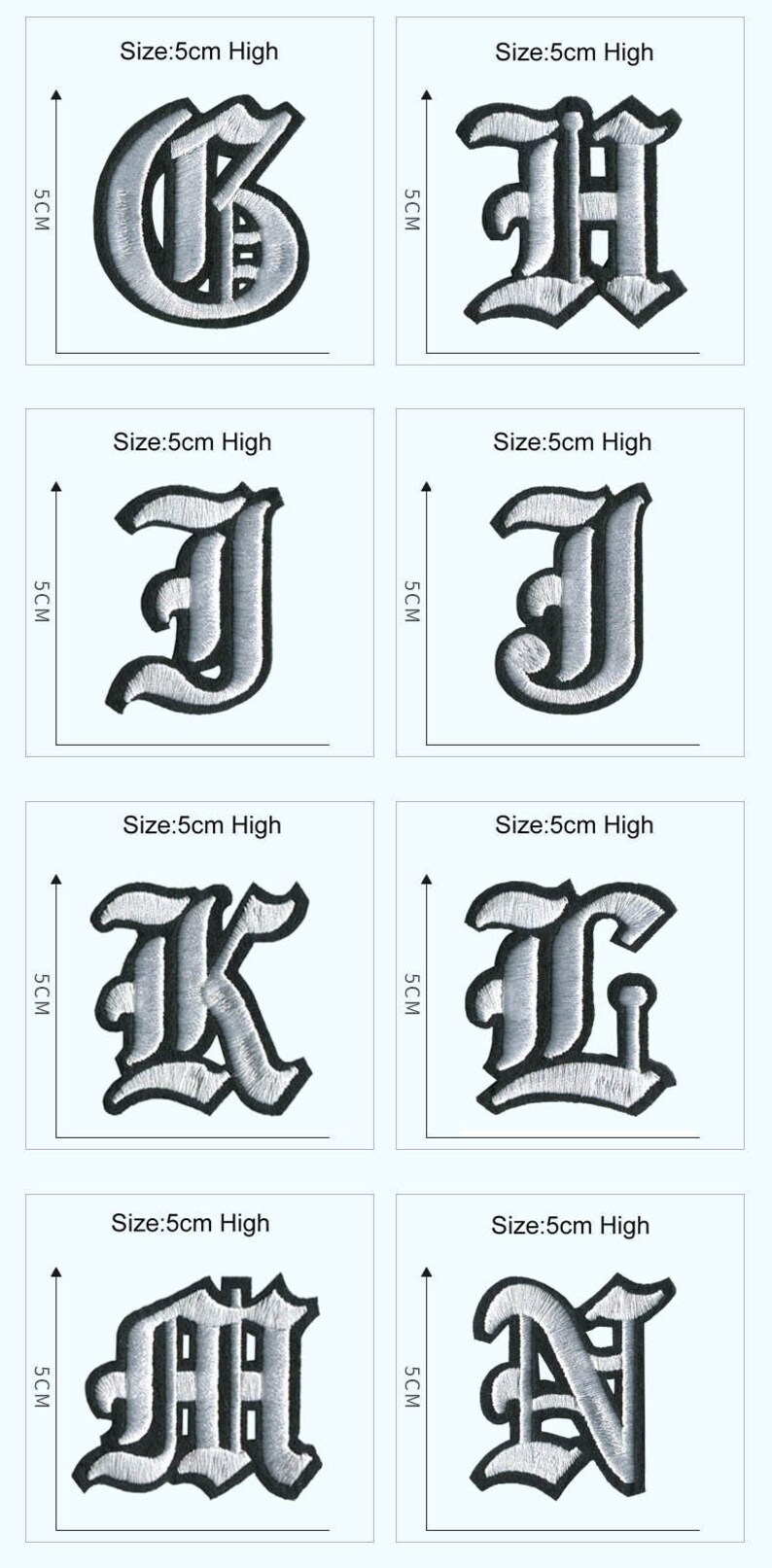 Letter Patch Patches Iron on / Sew on Alphabet Embroidery - Etsy