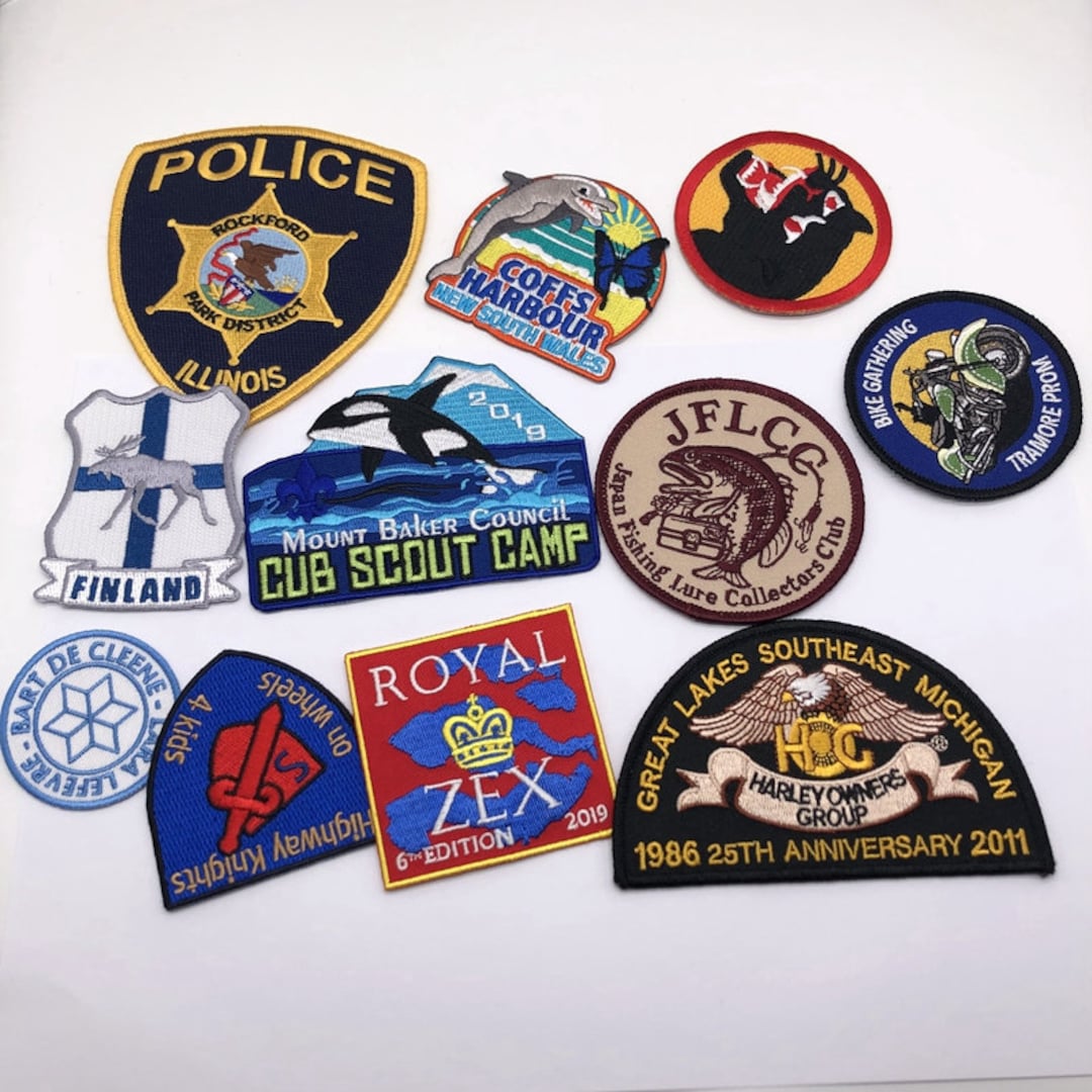 50pcs Custom Patches, Custom Embroidered Patches, Iron on Embroidered ...