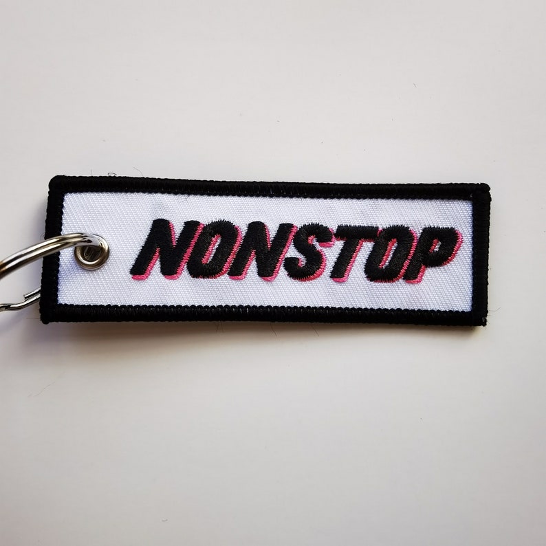 Flight Keychain Custom Embroidery Flight Tag Remove Before - Etsy