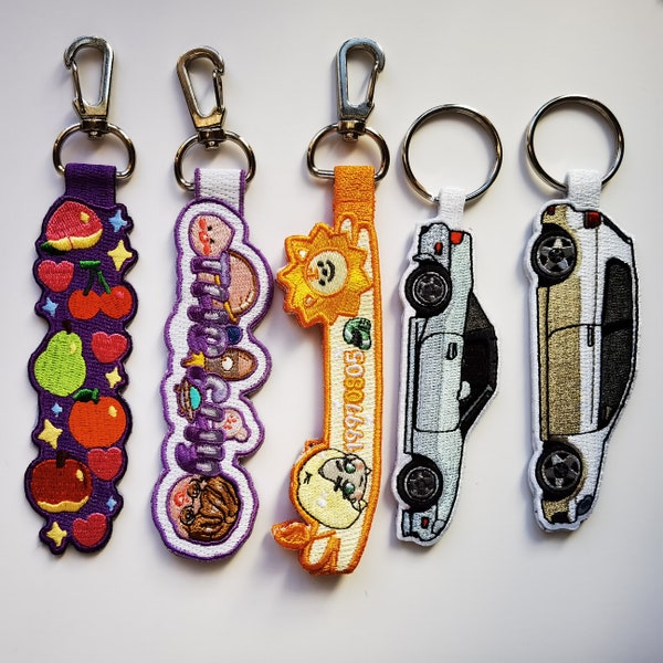 Embroidery Tag Keychain - Etsy