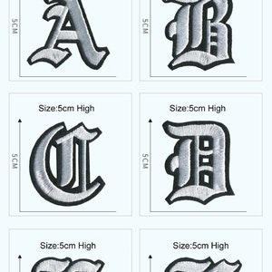 Letter Patch Patches Iron on / Sew on Alphabet Embroidery, Embroidery ...