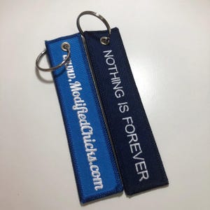 Custom Flight Tags, Custom Key Tags. Embroidered Key Chains ...