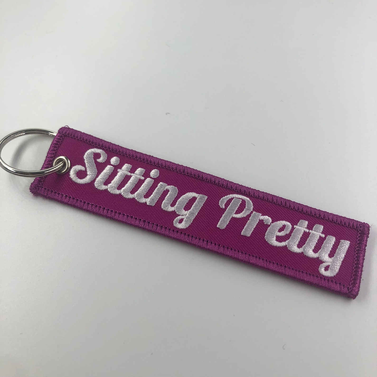 Flight Keychain Custom Embroidery Flight Tag Remove Before - Etsy