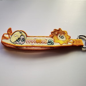 Custom Embroidery Keychain, Custom Keychain, Fabric Embroidered Key ...