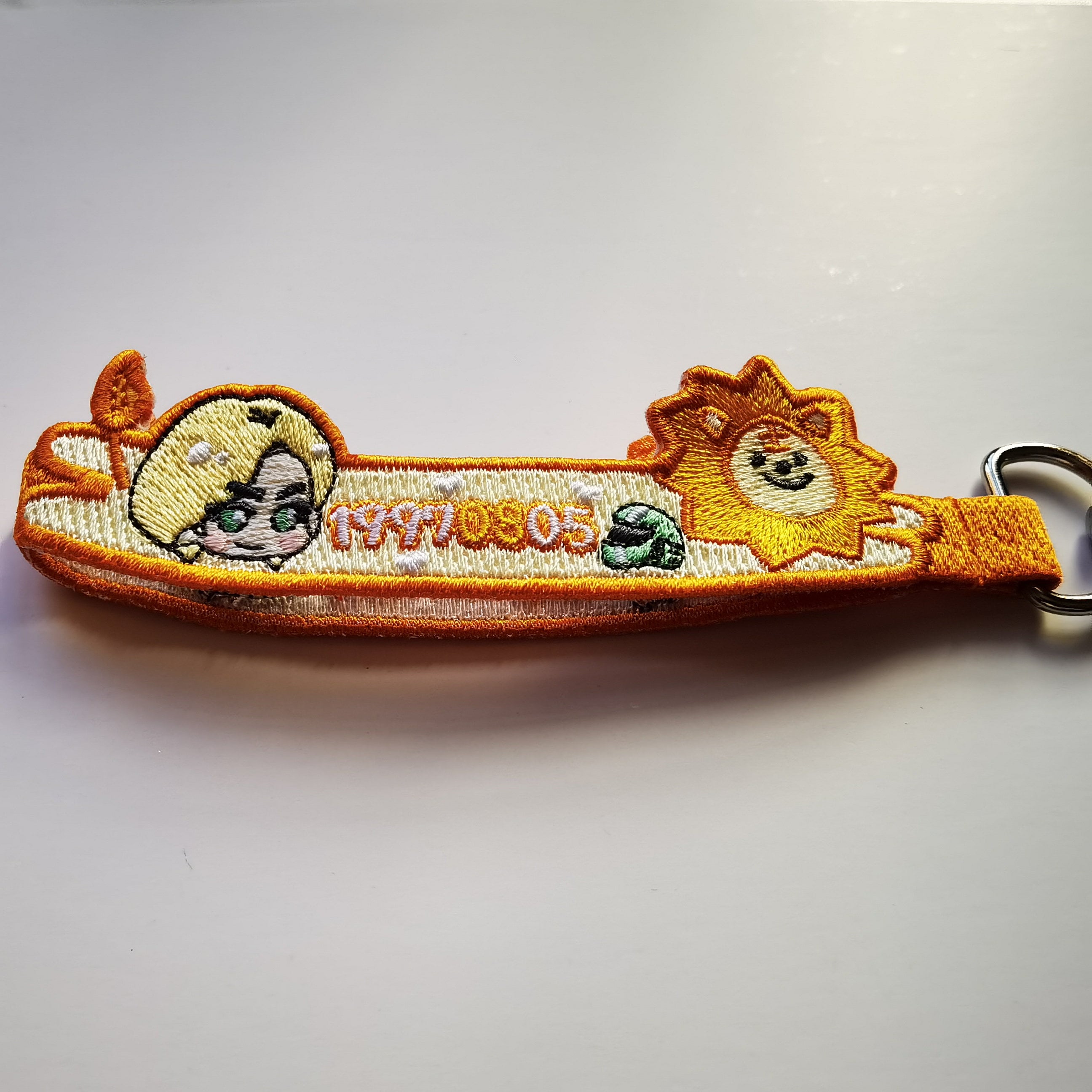 Custom Embroidery Keychain Custom Keychain Fabric | Etsy