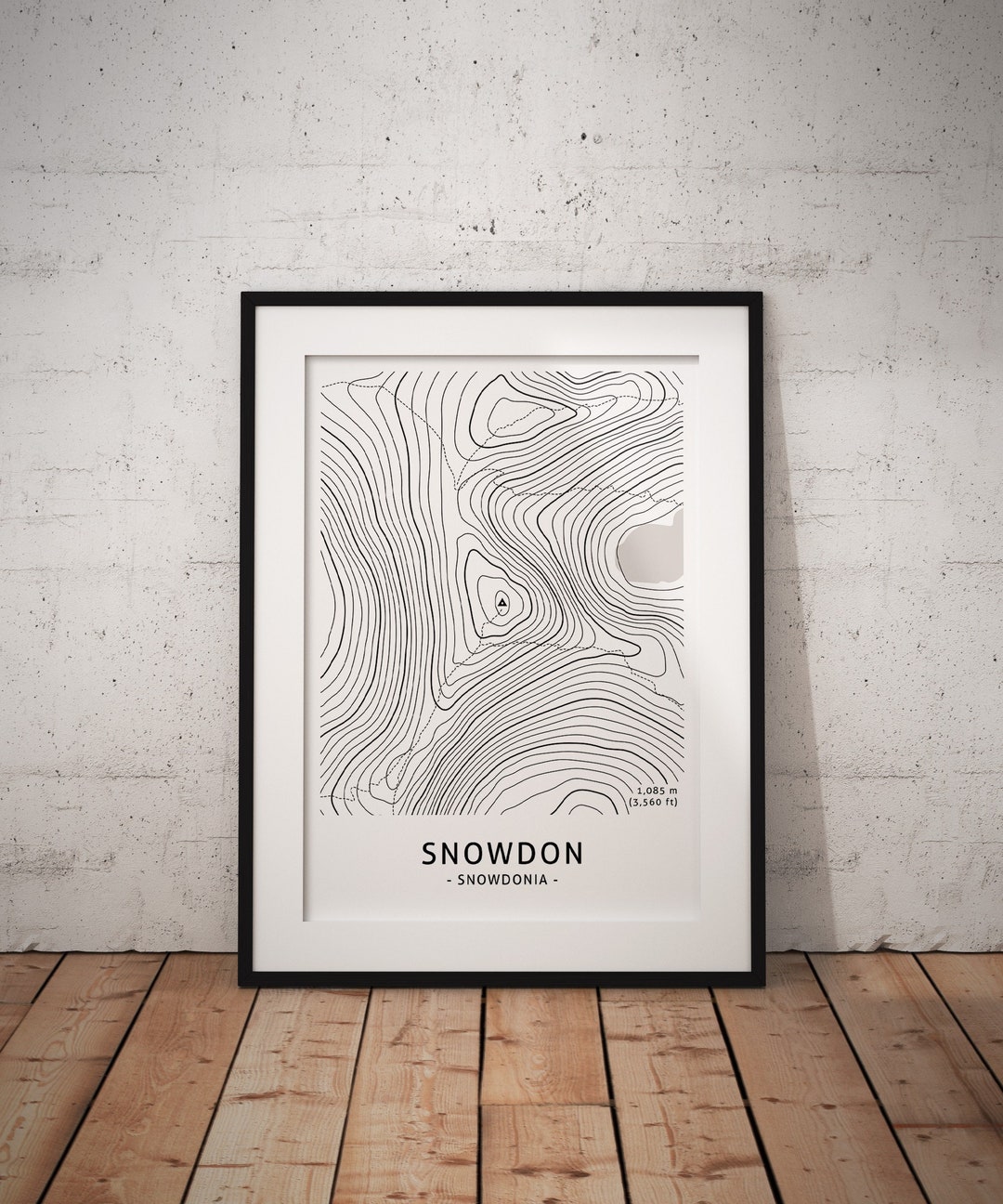 Snowdon Map | Modern | Minimal | Mountain | Print | Snowdonia National ...