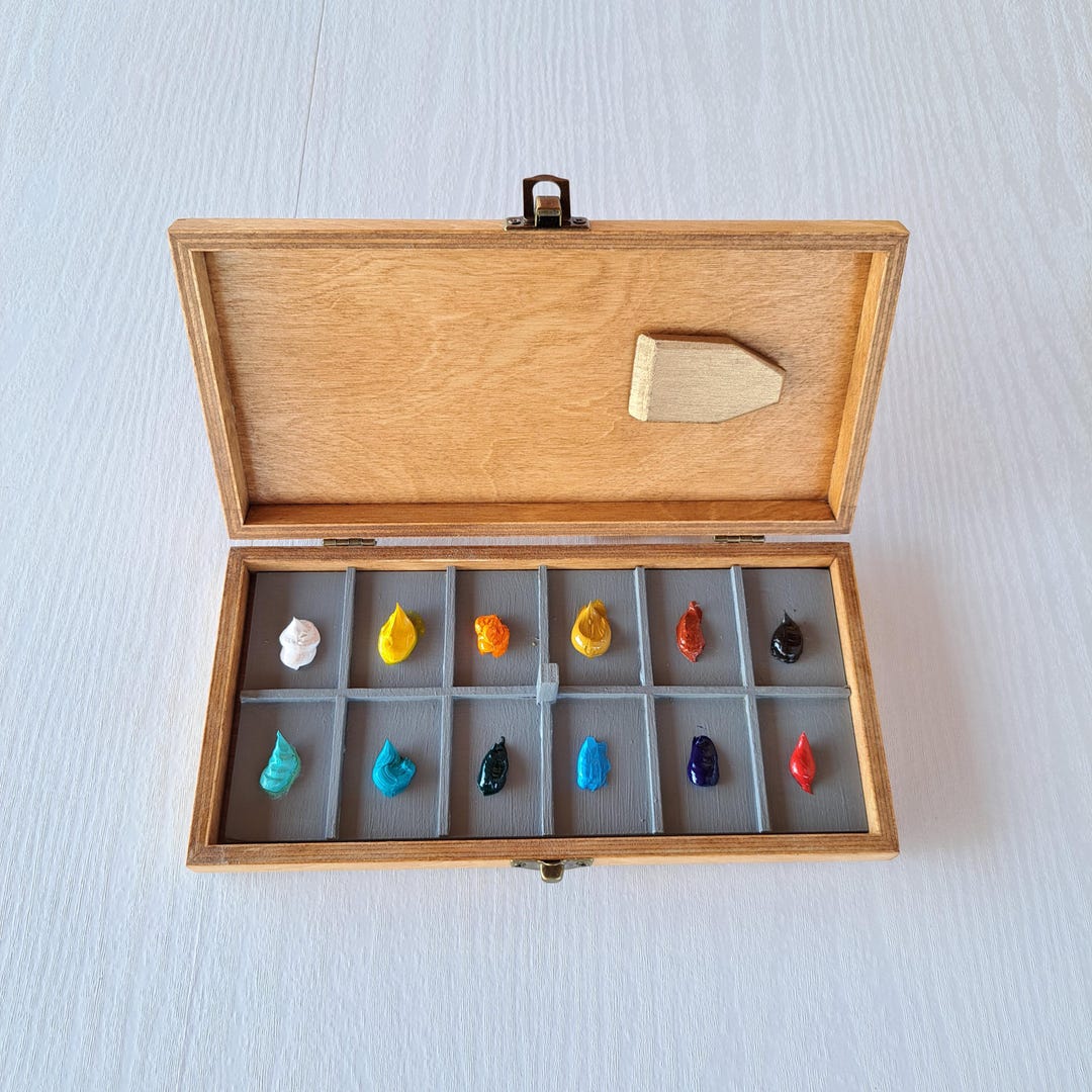 Mini Sta-wet Palette Case for Oil Paints, Oil Paint Palette, 12 Colors ...