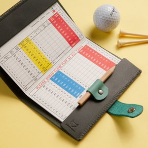 Personalized Leather Golf Score Card Wallet – Custom Golf Gifts for Him ...