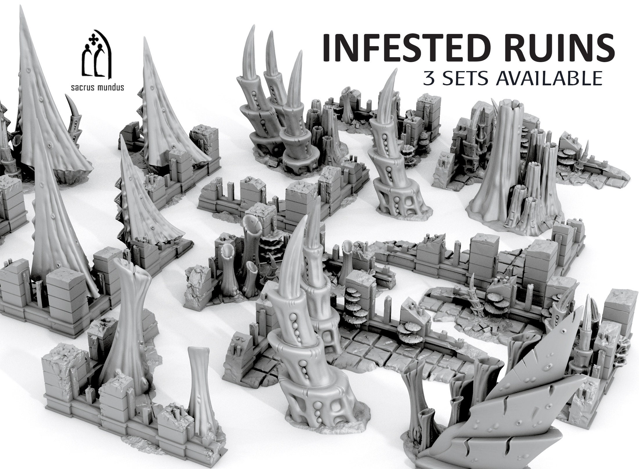 Sci Fi Alien Scenery Terrain Infested Ruins for War Games - Etsy