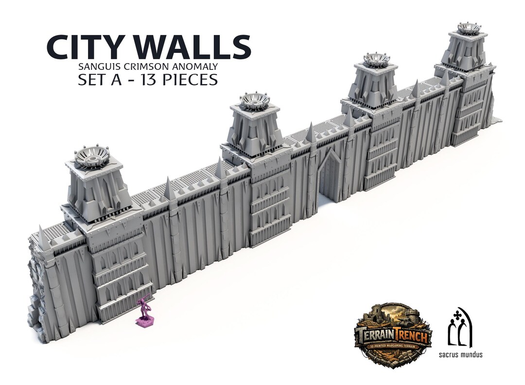 City Walls - SET A - Modular Scenery Terrain for War Games 28/32mm - Etsy