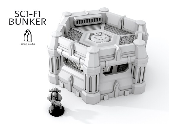Sci Fi Bunker Scenery Terrain for War Games 28mm/32mm - Etsy