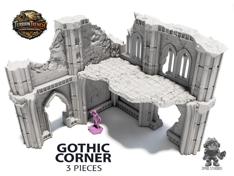 Gothic Corner - Gothic Scenery Terrain for War Games 28mm/32mm - Etsy