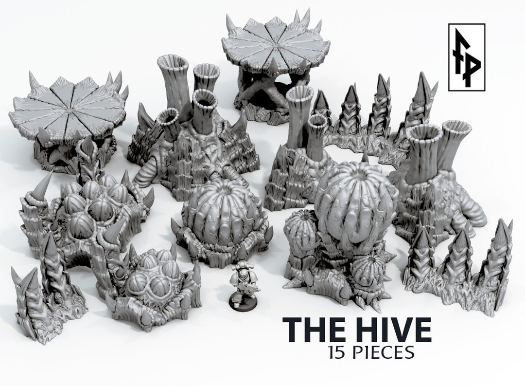 The Hive Alien Scenery Terrain for War Games 28/32mm - Etsy