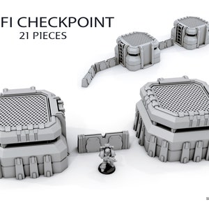 Sci Fi Checkpoint Scenery Terrain for War Games 28mm/32mm - Etsy
