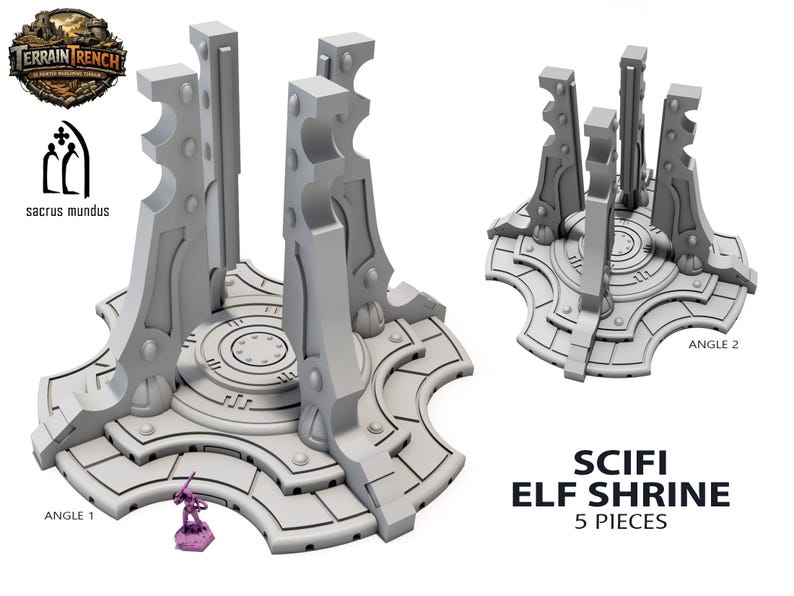 Elf - Scifi Shrine - Scenery Terrain for War Games 28mm/32mm - Etsy