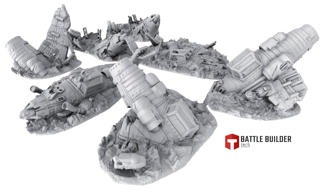 7x Crashed Orc Planes Scenery Terrain Set for War Games 28mm/32mm - Etsy