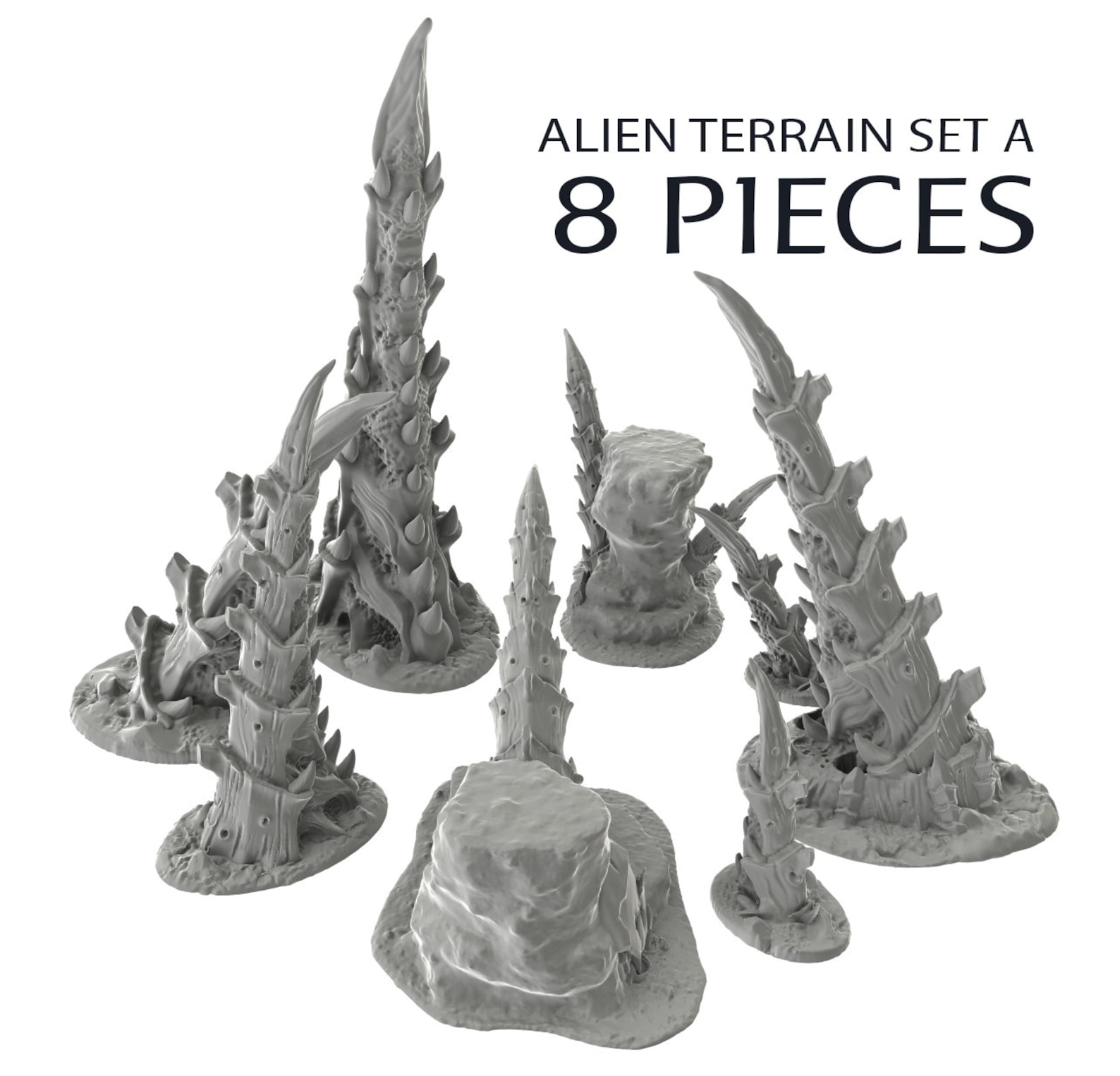 Sci Fi Alien Scenery Terrain SET A for Warhammer 40K 28mm | Etsy