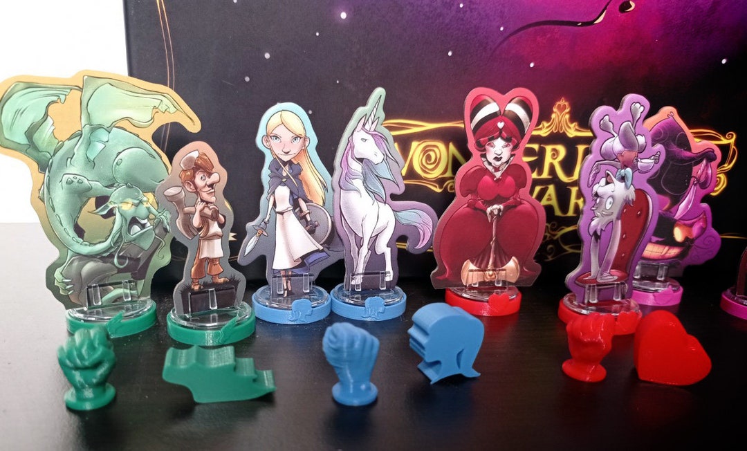 Wonderland's War - Snap-on Bases and 3D Upgrade Tokens - Etsy