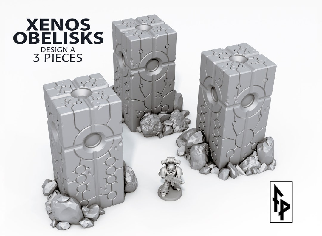 3x Xenos Obelisks Alien Scenery Terrain for War Games 28mm/32mm - Etsy