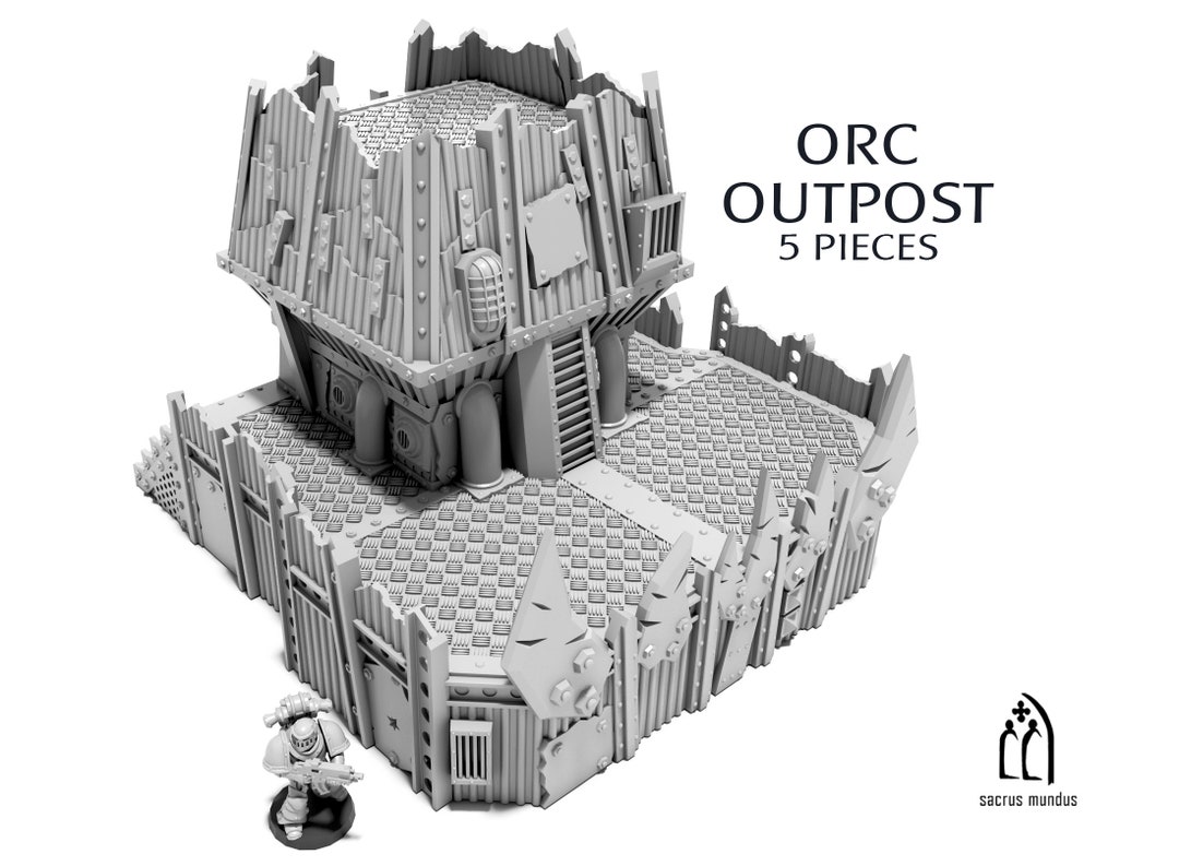 Orc Outpost Scenery Terrain Set for War Games 28mm/32mm - Etsy