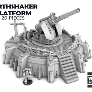 Earthshaker Platform Cannon - Scenery Terrain for War Games 28/32mm - Etsy