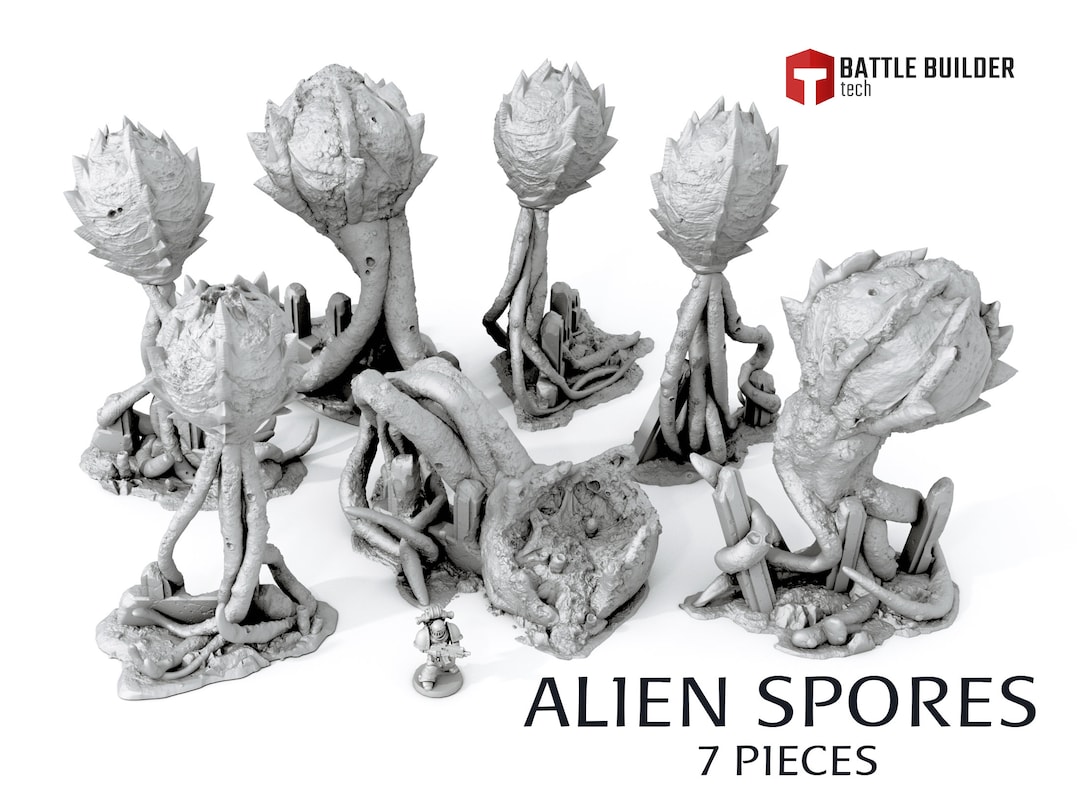 Alien Spores Scifi Alien Scenery Terrain for War Games 28/32mm - Etsy