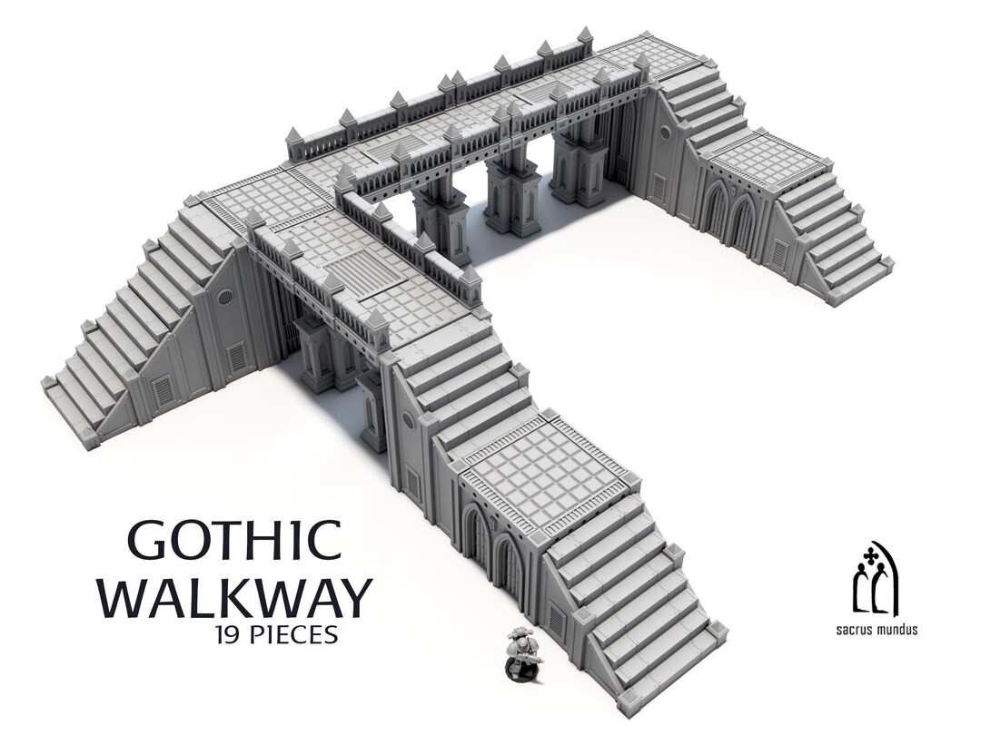 Gothic Walkway Modular Scenery Terrain for War Games 28/32mm - Etsy Canada