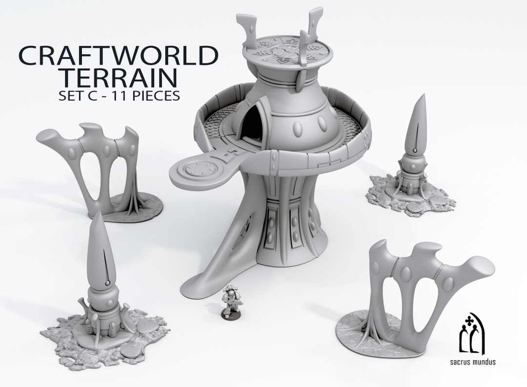 Craftworld Scenery Terrain - SET C for War Games 28mm/32mm - Etsy