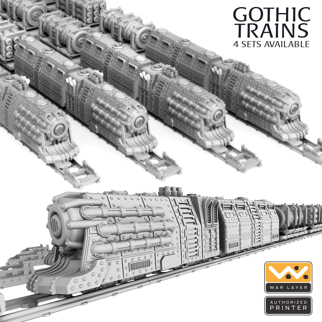 Gothic Sci-fi Cargo Trains Scenery Terrain for War Games 28mm/32mm ...