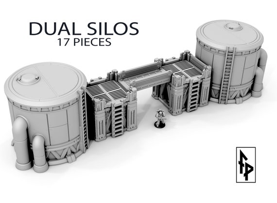 Dual Silos Sci-fi Scenery Terrain for War Games 28mm/32mm - Etsy New ...