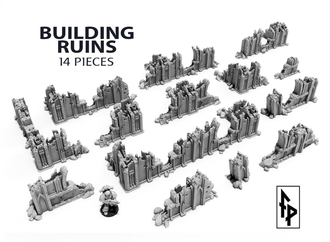 14x Building Ruins - Gothic Wargaming Scenery Terrain 28/32mm - Etsy