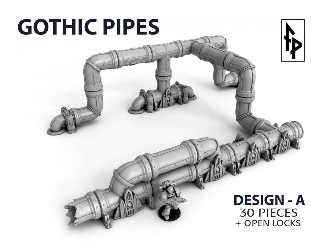 Gothic Pipes - Scenery Terrain for War Games 28mm/32mm - Etsy