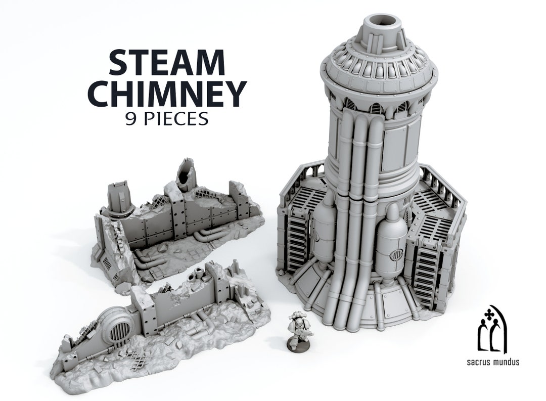 Steam Chimney Scenery Terrain for War Games 28mm/32mm - Etsy