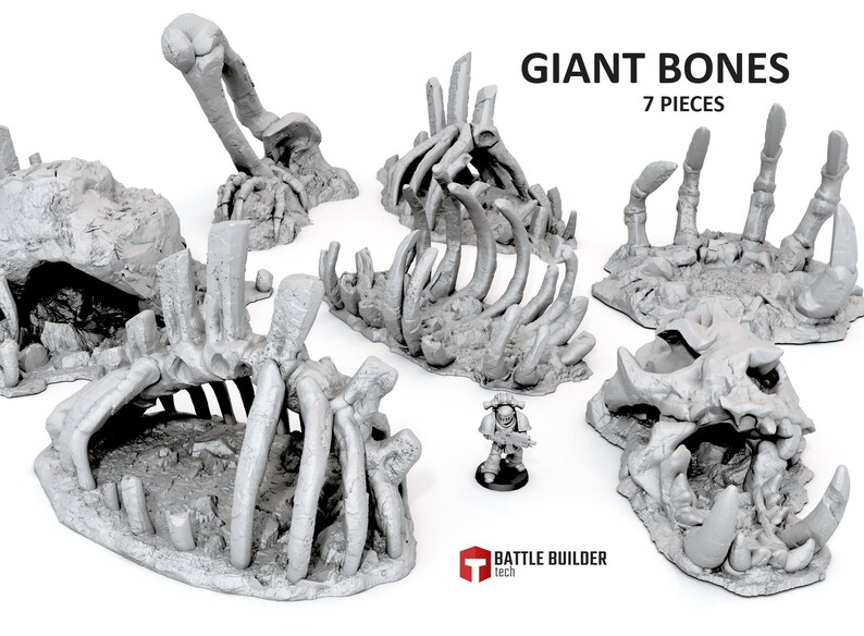 Giant Bones Scenery Terrain SET A for War Games 28/32mm - Etsy