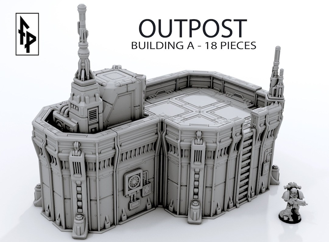 Outpost Building A Terrain Tech Building Scenery Terrain 28/32mm - Etsy