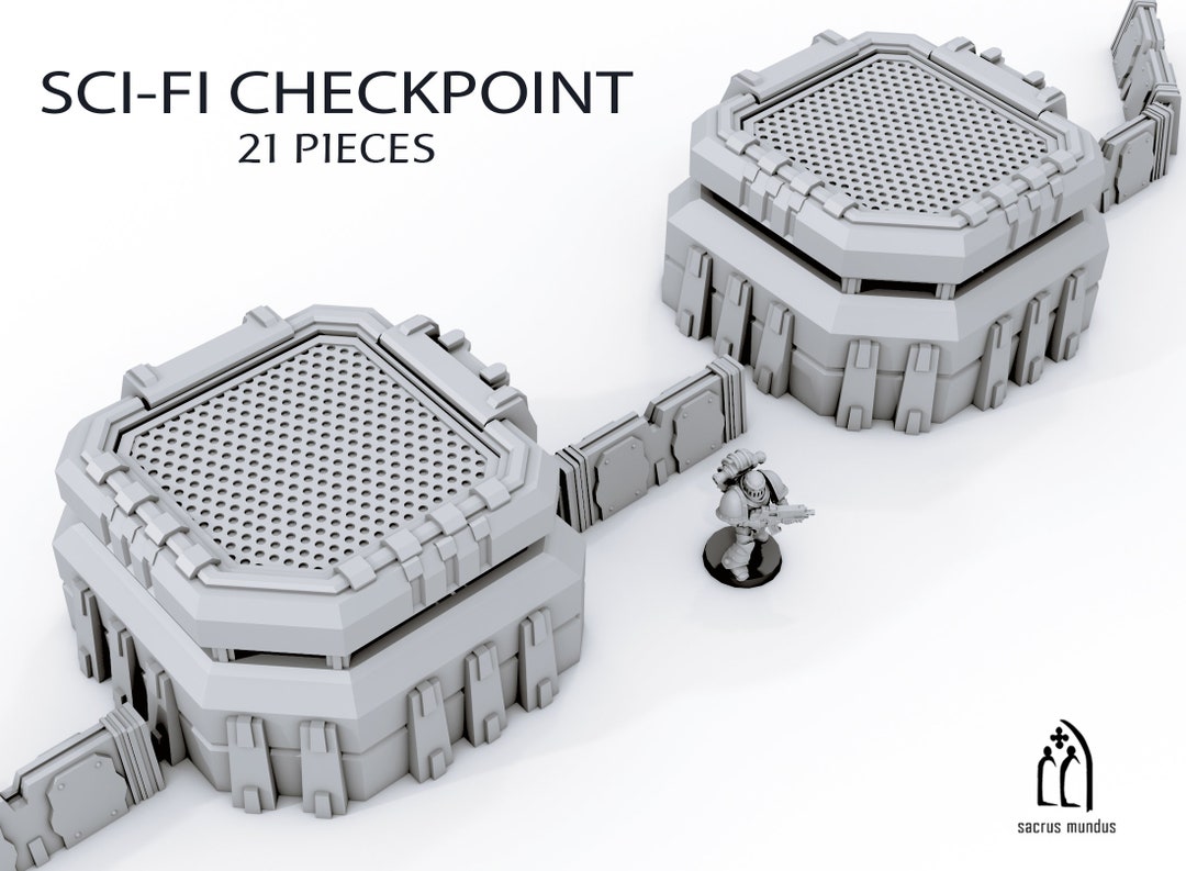 Sci Fi Checkpoint Scenery Terrain for War Games 28mm/32mm - Etsy Canada