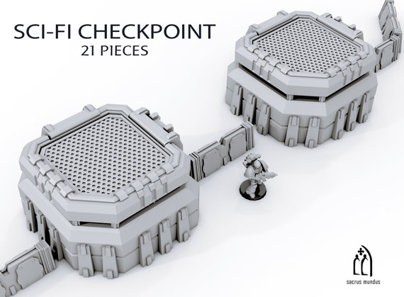 Sci Fi Checkpoint Scenery Terrain for War Games 28mm/32mm - Etsy