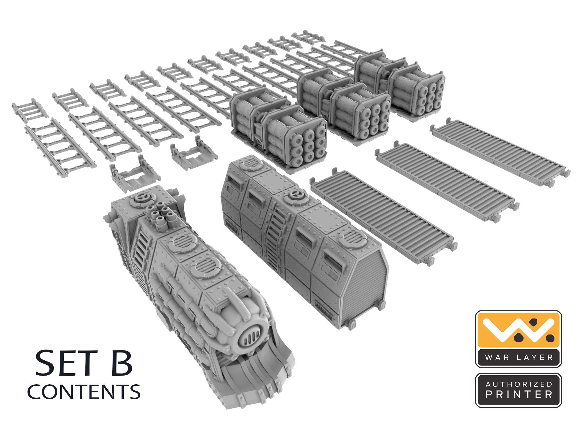 Gothic Sci-fi Cargo Trains Scenery Terrain for Warhammer | Etsy